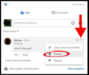 Deleting Comments On A LinkedIn Company Page – Bandit Tracker